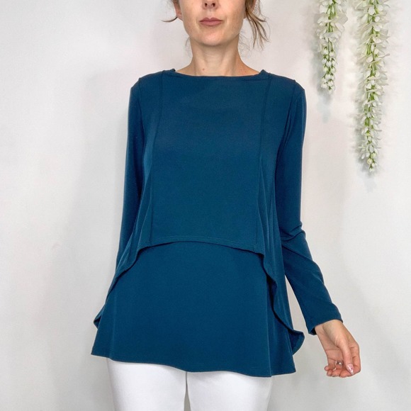 Lisa Bayne | Tops | Lisa Bayne 2 Piece Long Sleeve Top Tank Set Teal ...